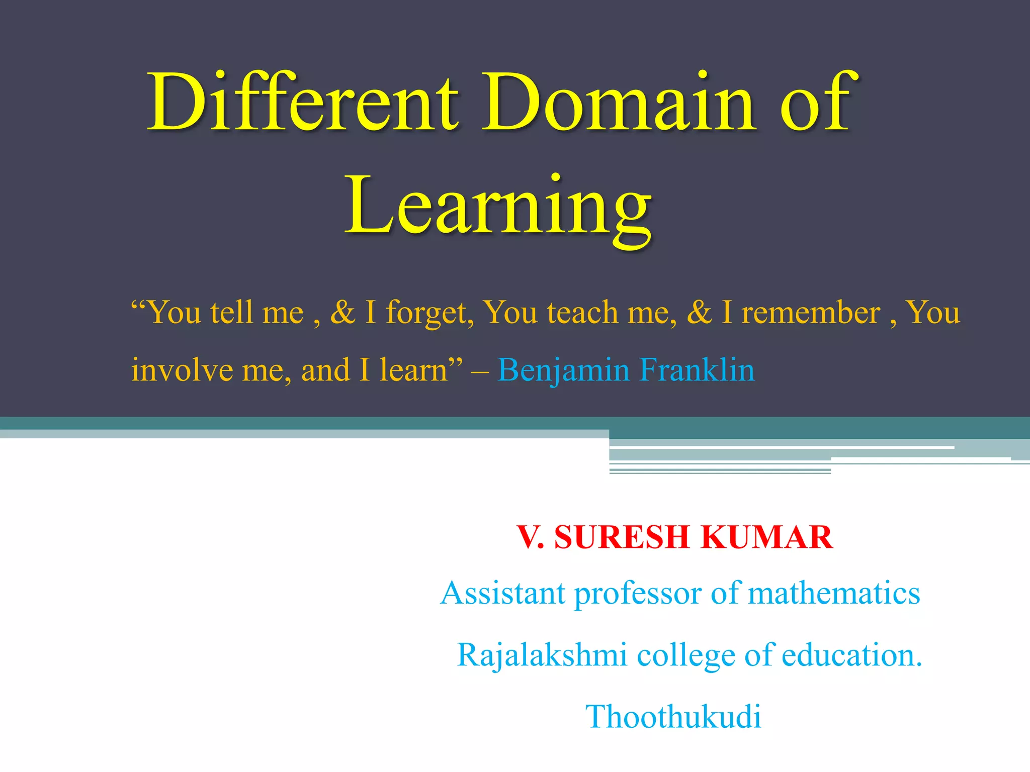 Domains of learning | PPT