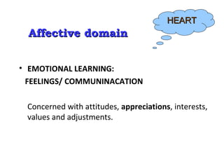 Domains of learning & progression of learning | PPT