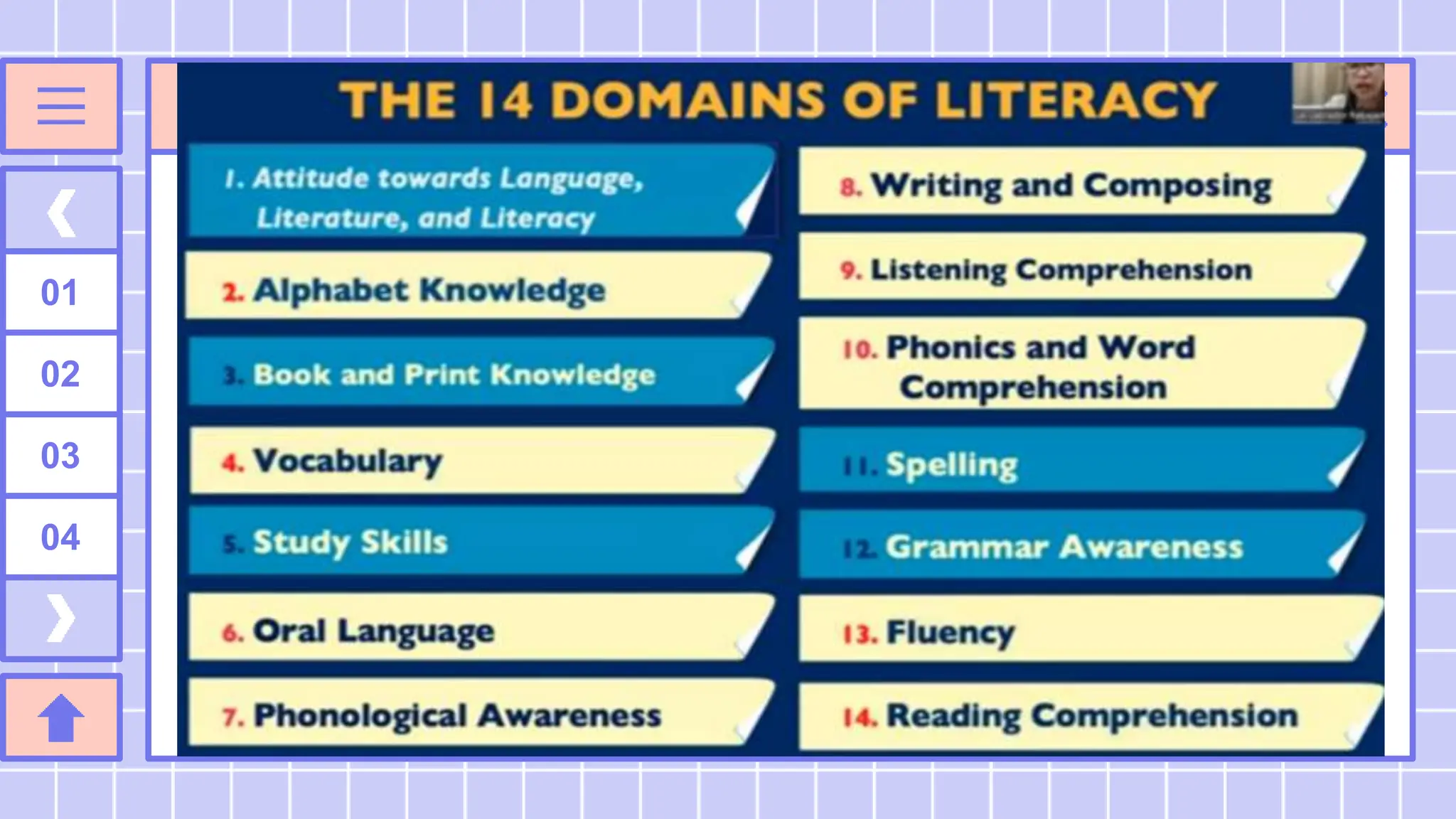 Domains of Literacy INSET for teachers., | PPT