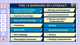 Domains of Literacy INSET for teachers., | PPTX