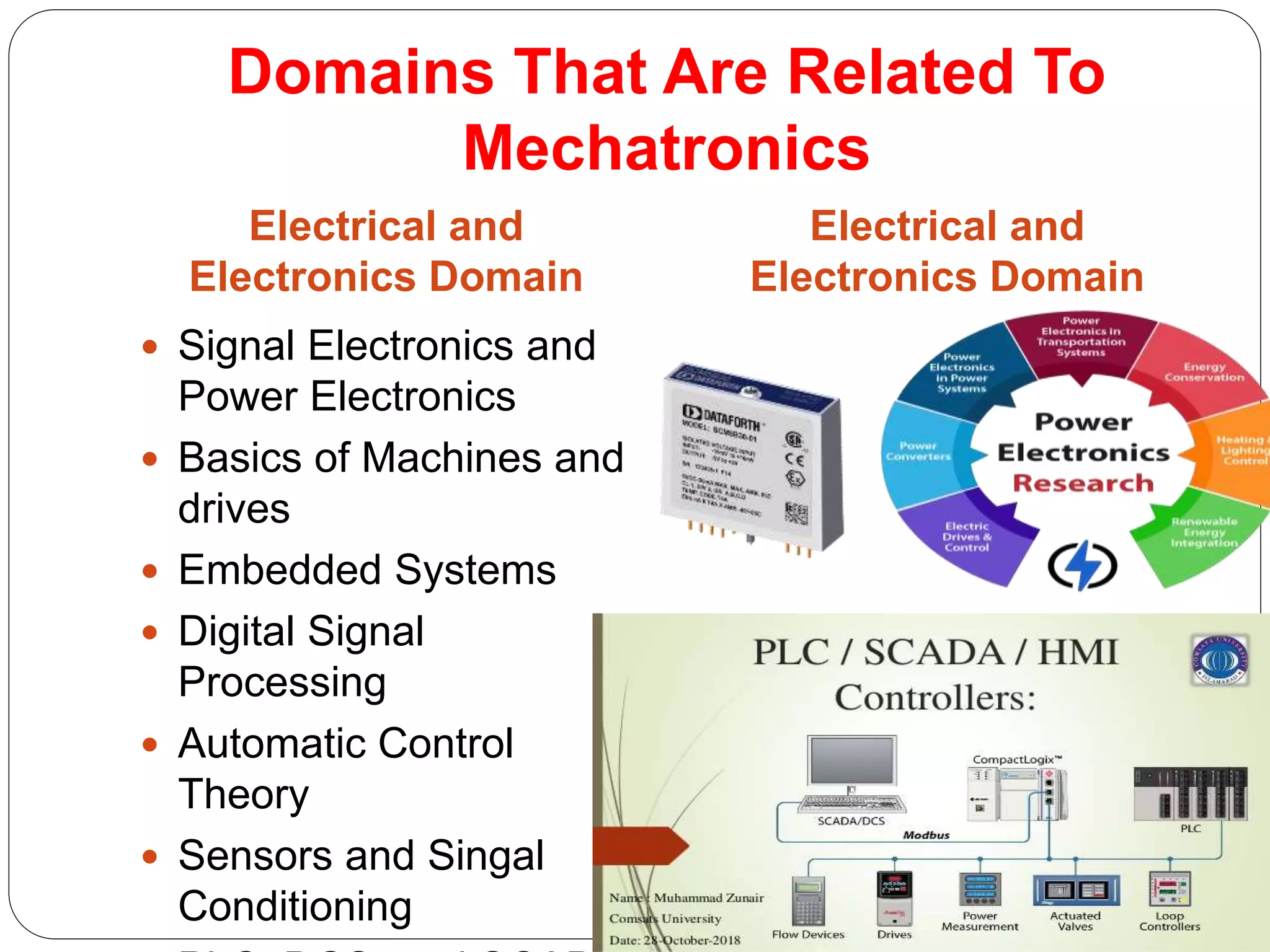 Domains of mechatronics and their recent developments | PPT Domains of mechatronics and their recent developments | PPT