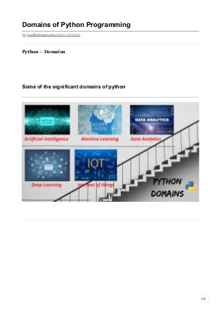 Domains of python programming