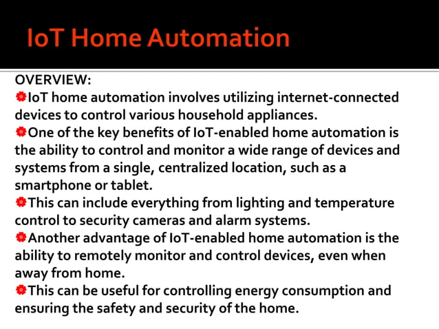 Applications of IoTs in Home,City,Health | PPTX