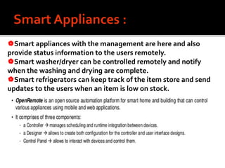 Applications of IoTs in Home,City,Health | PPTX