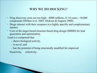 “Docking Studies and Drug Design” | PPT | Pharmaceutical Industry ...