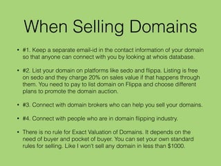 Case Study of Selling High Value Domain Name | PPT