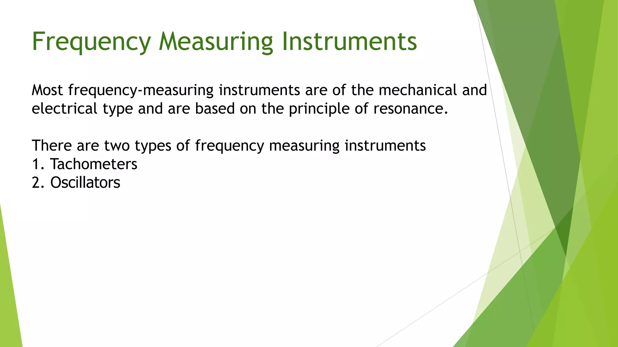 frequency measuring instruments | PPTX