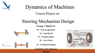 STEERING MECHANISM USED IN VEHICLES DESIGN | PPTX