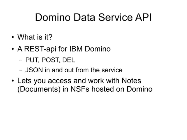 DomDisc and the Domino data api | PPT
