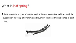 Design of machine elements - leaf spring design and calculation | PPT