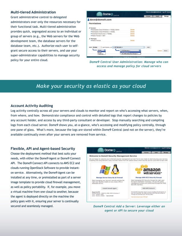 Dome9 Brochure | PDF | Cloud Computing | Internet