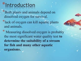 Methods and calculations for Dissolved Oxygen (DO) using Winkler's ...