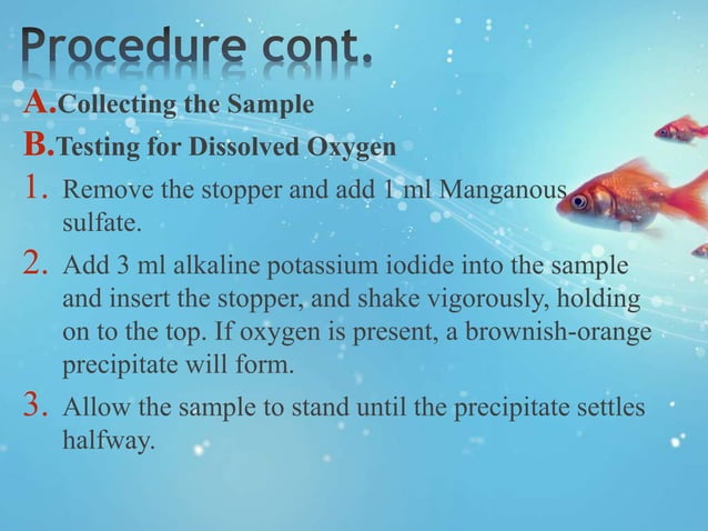Methods and calculations for Dissolved Oxygen (DO) using Winkler's ...