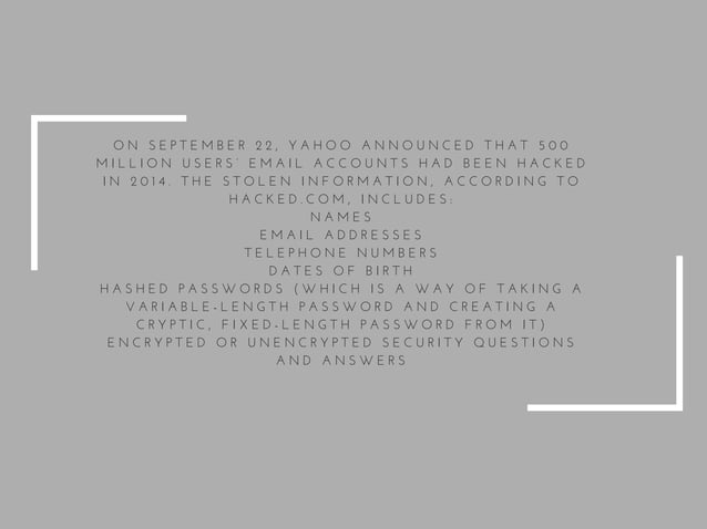 Domenica Cresap on the Yahoo Hack | PDF | Technology & Computing