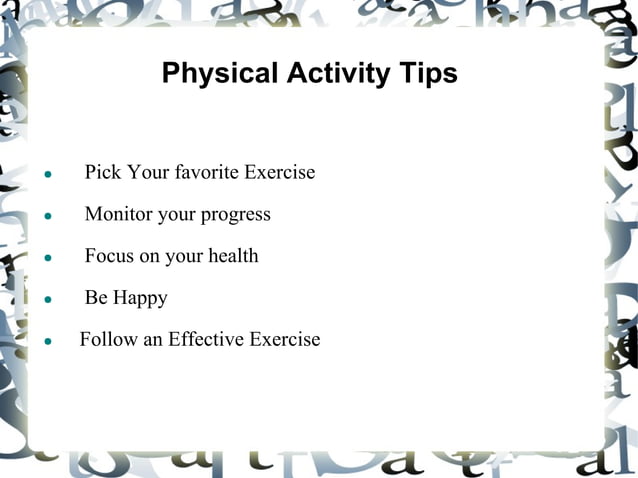 Domenic Previte : Top 5 Regular Exercise Tips | PPT