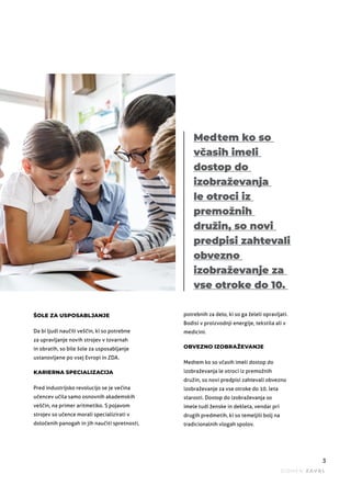 Kako je prva industrijska revolucija vplivala na izobraževanje otrok | PDF