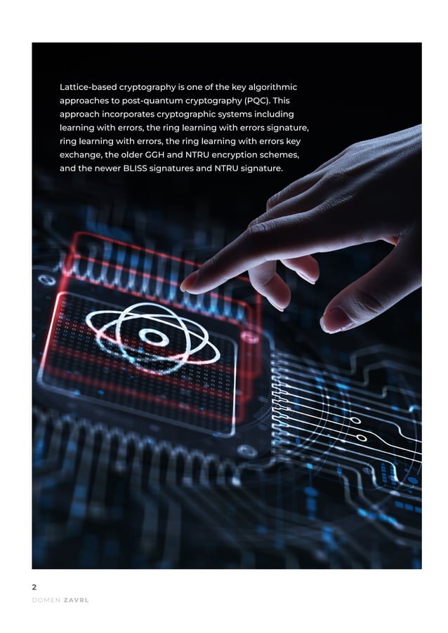 Domen Zavrl - Post-Quantum Cryptography: Lattice-Based Cryptography | PDF