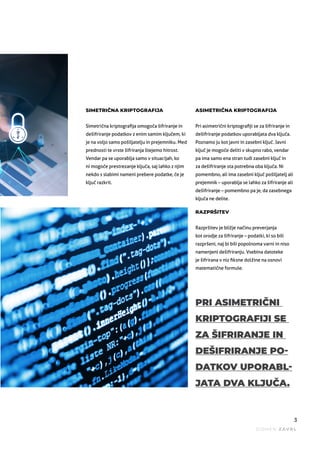 Kriptografija: Razlaga treh tipov šifriranja | PDF