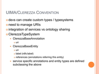 Domeo, Text Mining, UIMA and Clerezza | PPTX