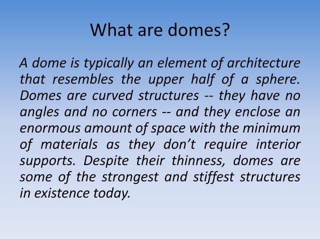 Domes Basics and It's Future from it's origin | PPTX | Indoor Environmental Quality | Home & Garden