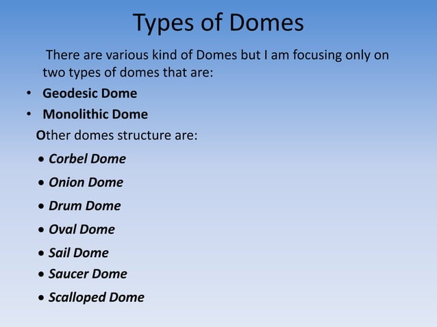 Domes Basics and It's Future from it's origin | PPTX | Indoor ...