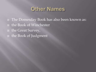 Domesday book | PPTX