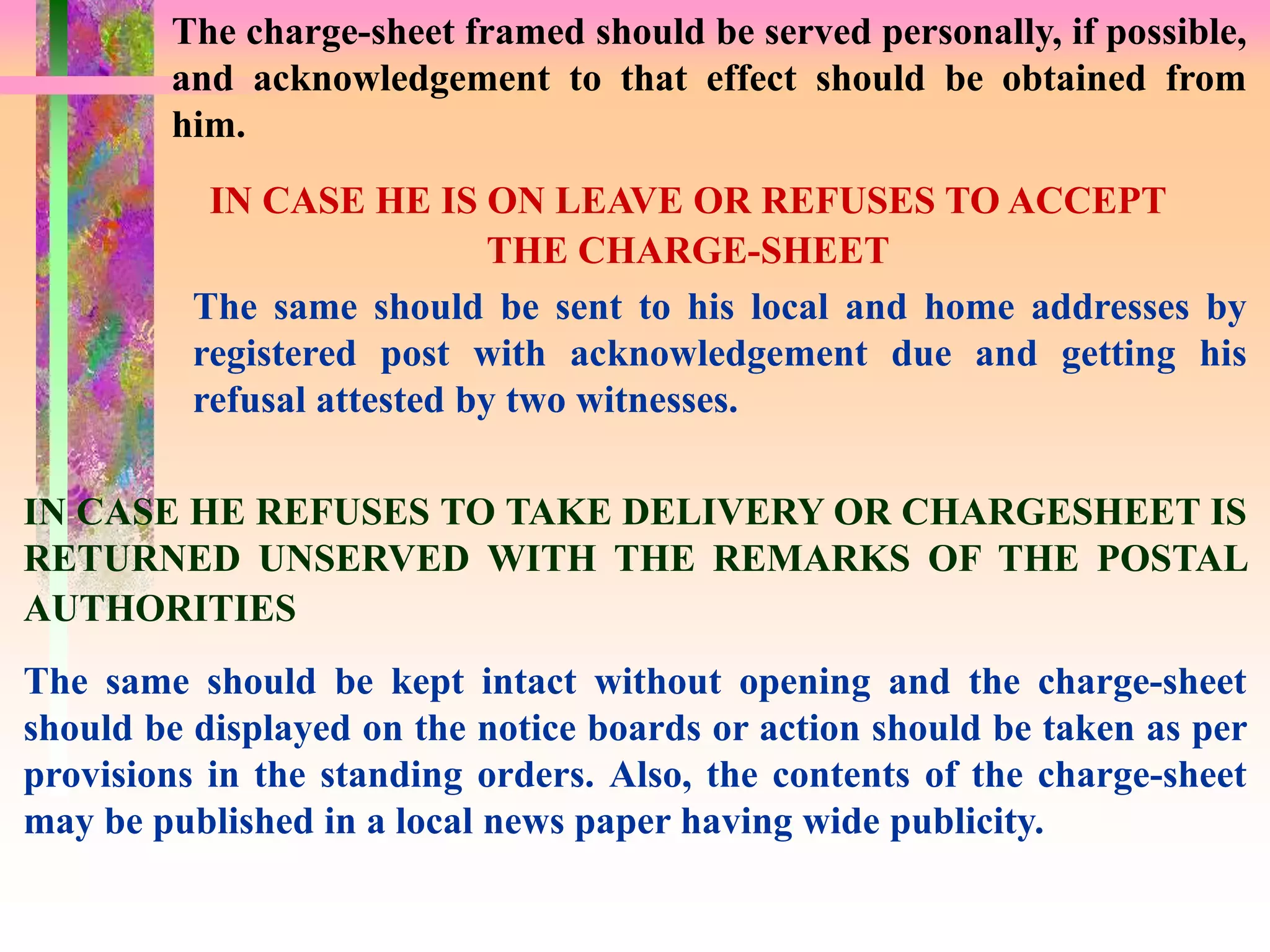 Domestic enquiry-procedure-ppt-industrial-relations | PPTX