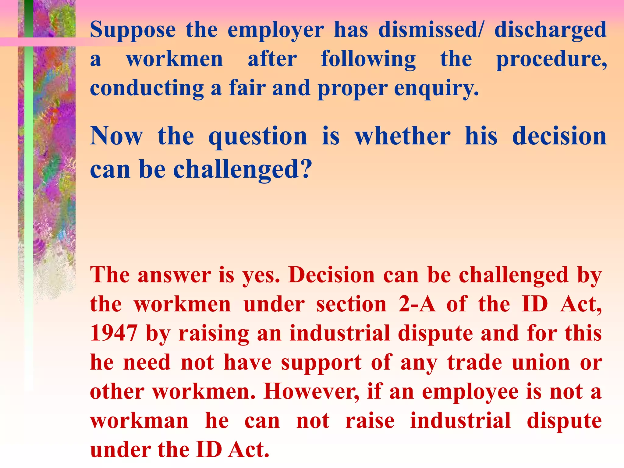 Domestic enquiry-procedure-ppt-industrial-relations | PPTX