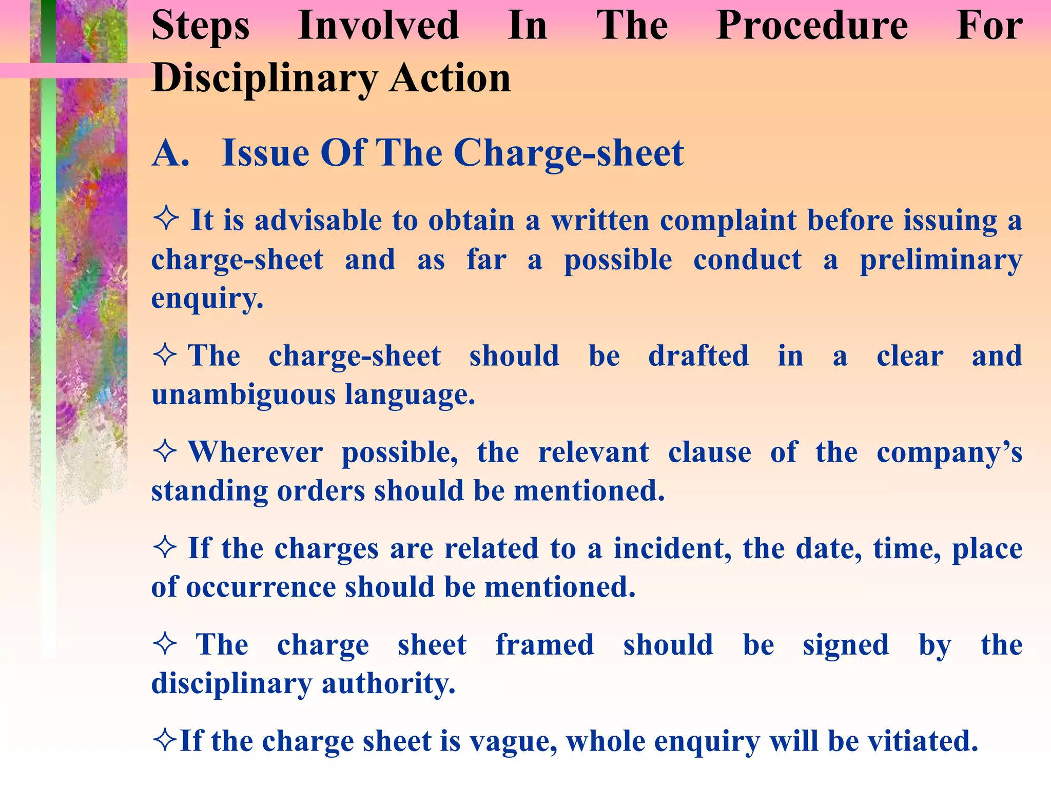 Domestic enquiry-procedure-ppt-industrial-relations | PPTX