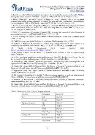Domestic accidents in a rural community of bangladesh | PDF