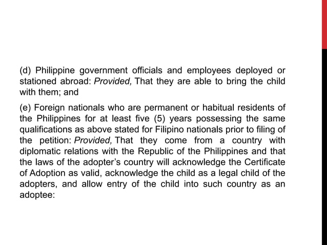Domestic administrative adoption and alternative child care act.pptx | Adoption and Fostering ...