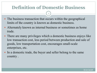 Domestic and international business | PPTX
