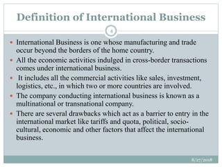 Domestic and international business | PPTX