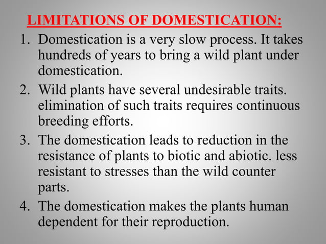 Plant Domestication and selection in plant breeding | PPTX | Gardening ...