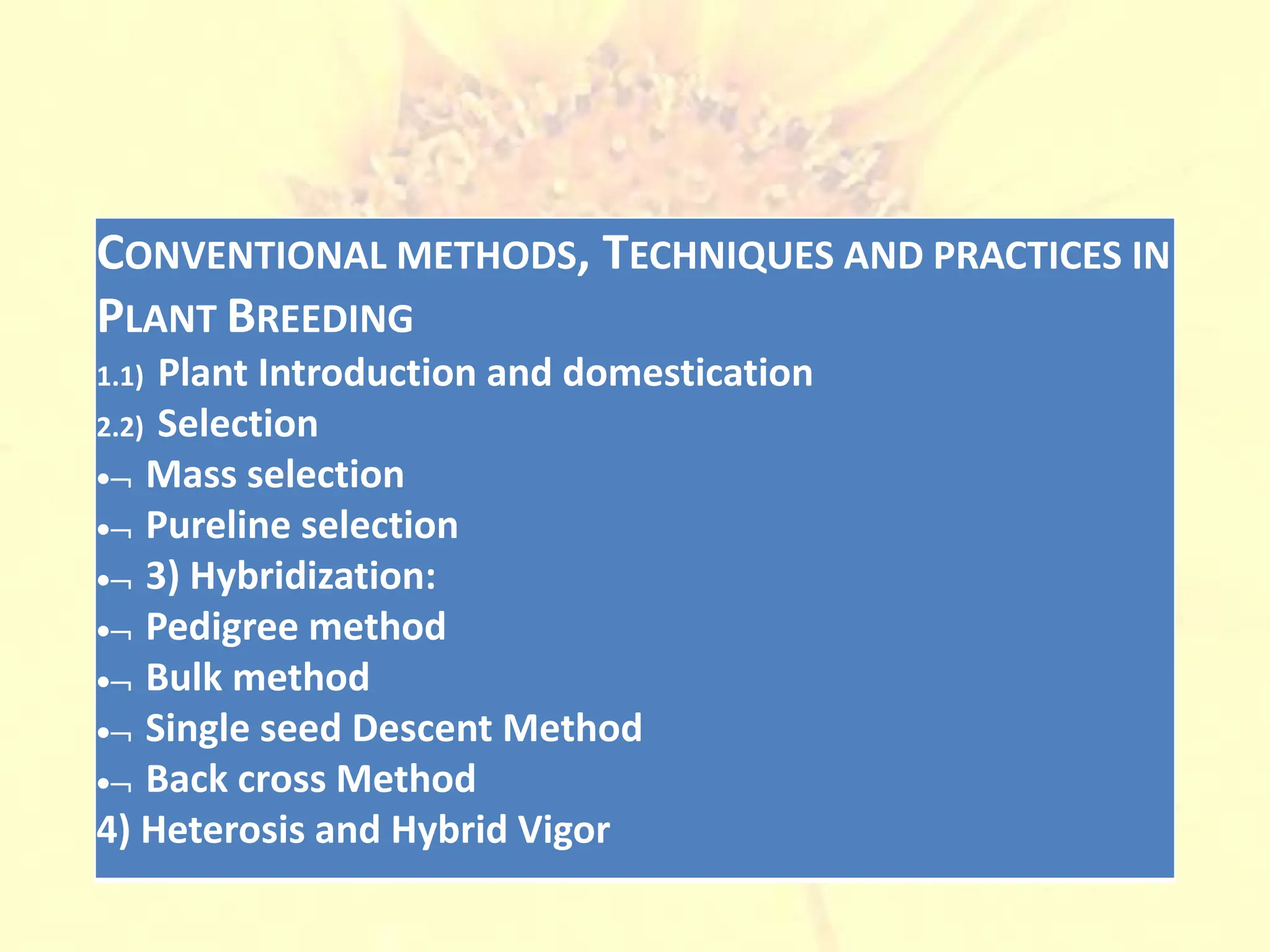 Domestication as a method of plant breeding | PPT