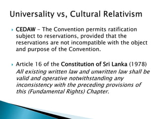 Domestication of International Human Rights in Sri Lanka | PPTX
