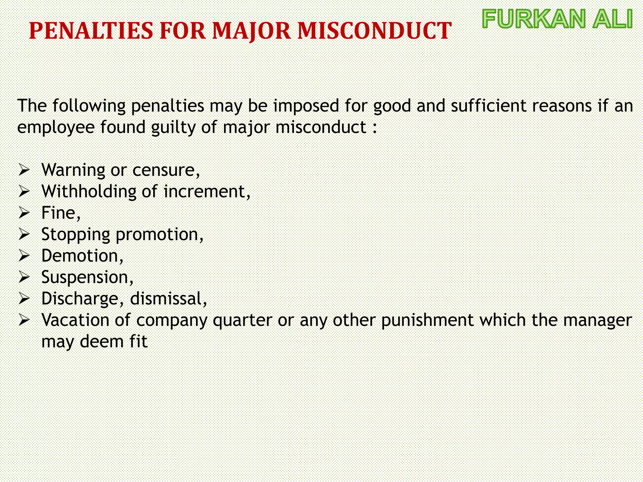 Misconduct & Disciplinary Action - Charge Sheet & Domestic Enquiry | PDF