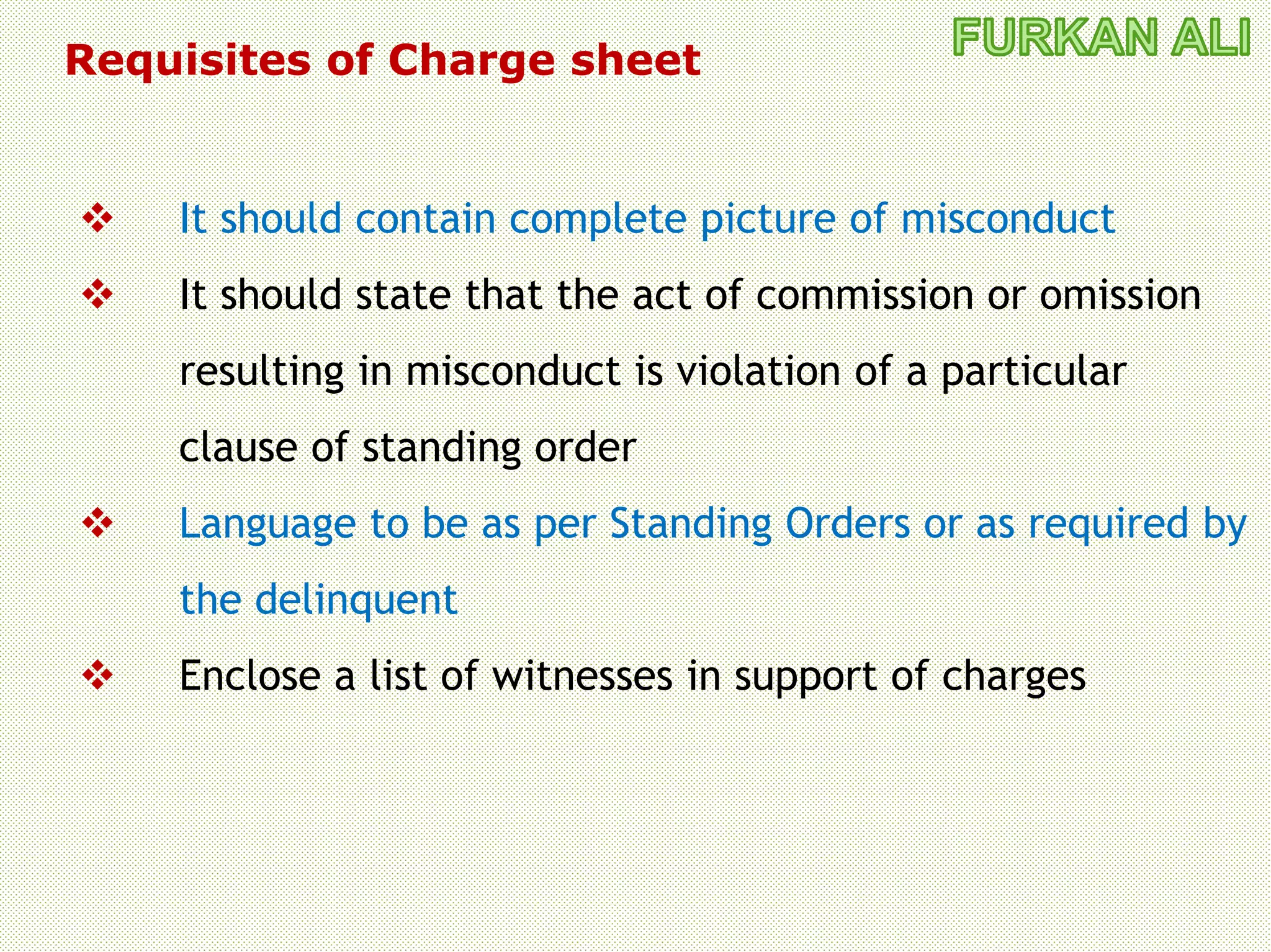 Misconduct & Disciplinary Action - Charge Sheet & Domestic Enquiry | PDF