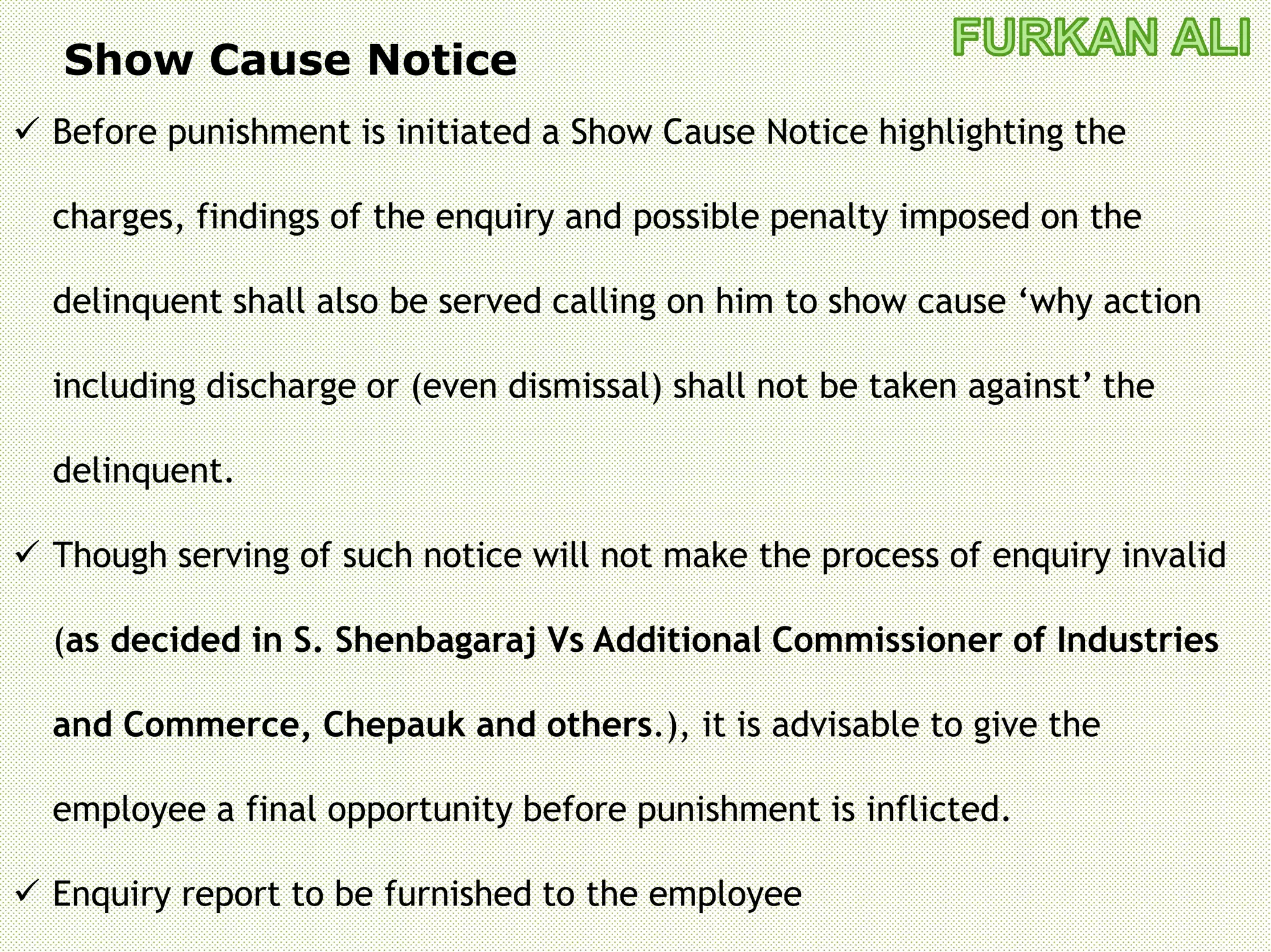 Misconduct & Disciplinary Action - Charge Sheet & Domestic Enquiry | PDF