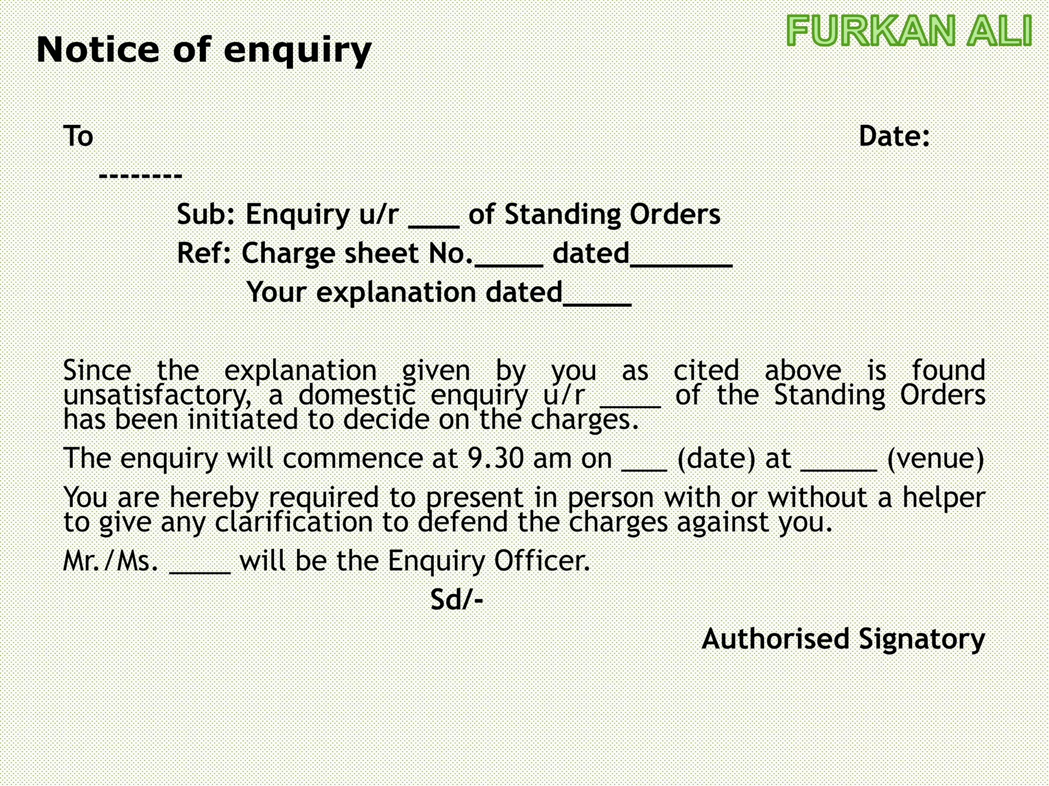 Misconduct & Disciplinary Action - Charge Sheet & Domestic Enquiry | PDF