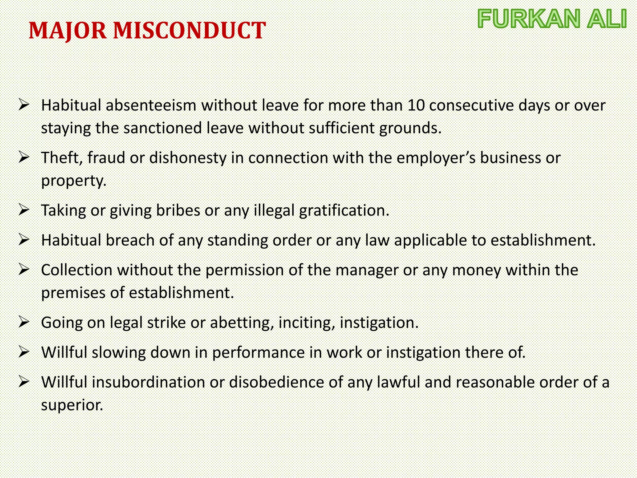 Misconduct & Disciplinary Action - Charge Sheet & Domestic Enquiry | PDF