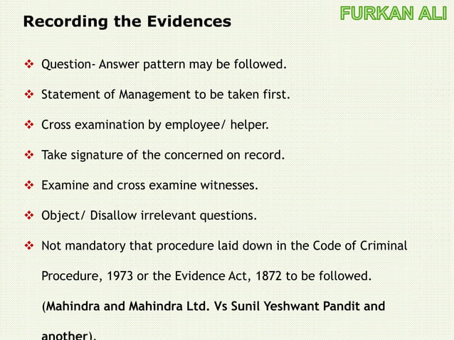 Misconduct & Disciplinary Action - Charge Sheet & Domestic Enquiry | PDF