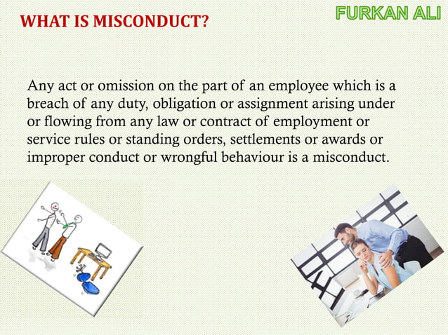 Misconduct & Disciplinary Action - Charge Sheet & Domestic Enquiry | PDF