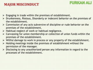 Misconduct & Disciplinary Action - Charge Sheet & Domestic Enquiry | PDF