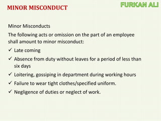 Misconduct & Disciplinary Action - Charge Sheet & Domestic Enquiry | PPT