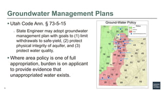 Utah Domestic Groundwater Use & Management | PPTX