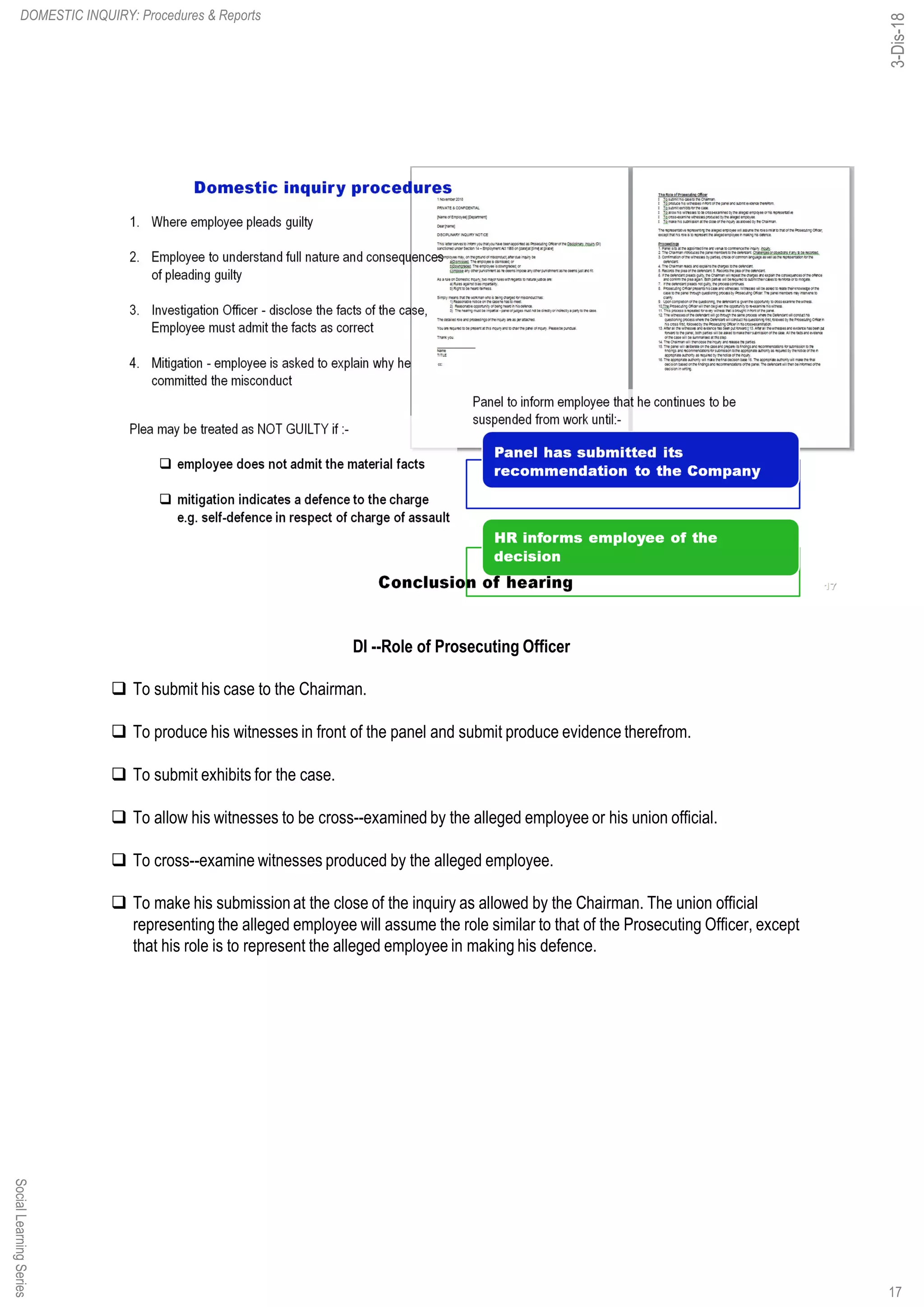 Domestic inquiry procedures & reports 5 dec-18 | PDF