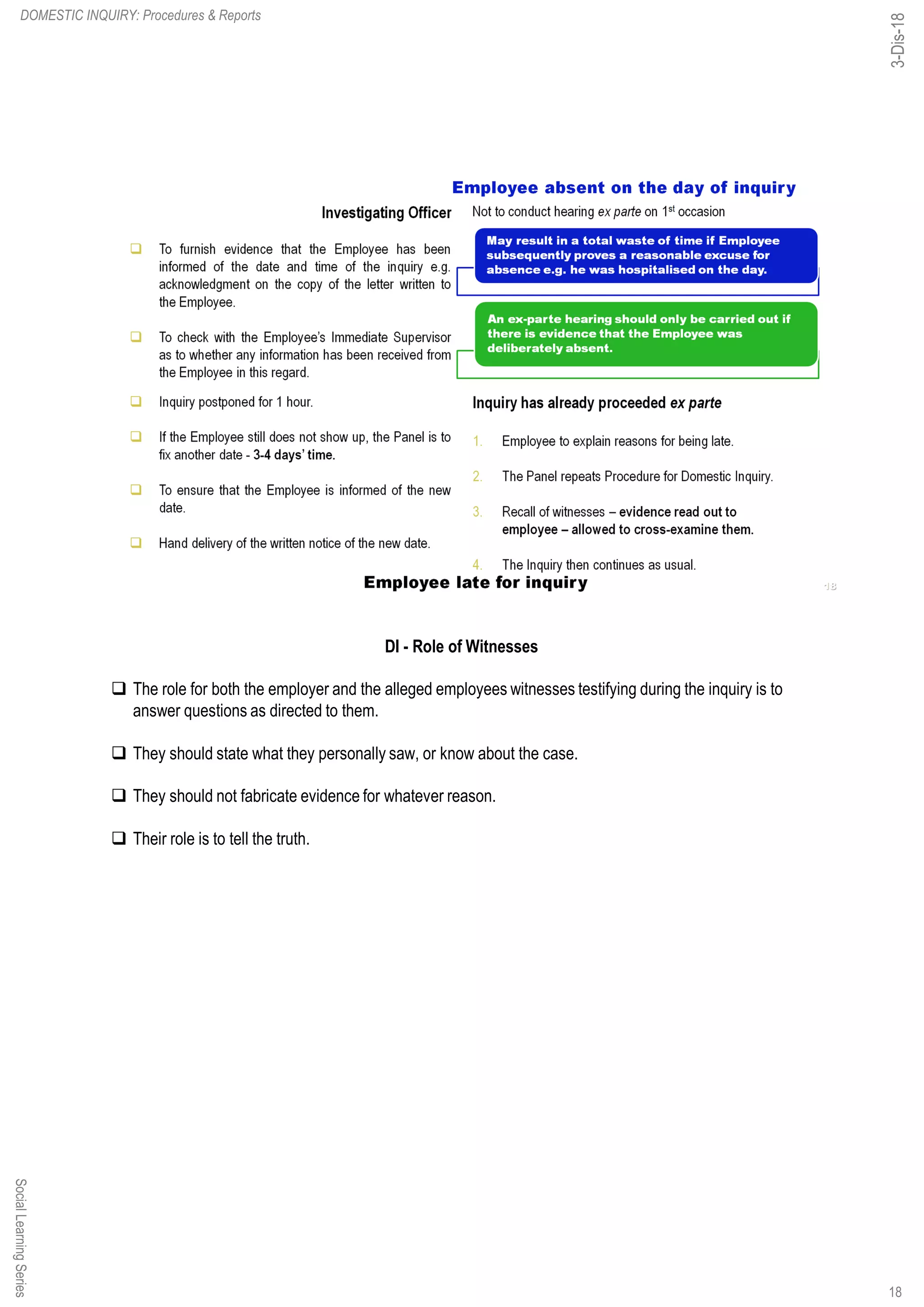 Domestic inquiry procedures & reports 5 dec-18 | PDF
