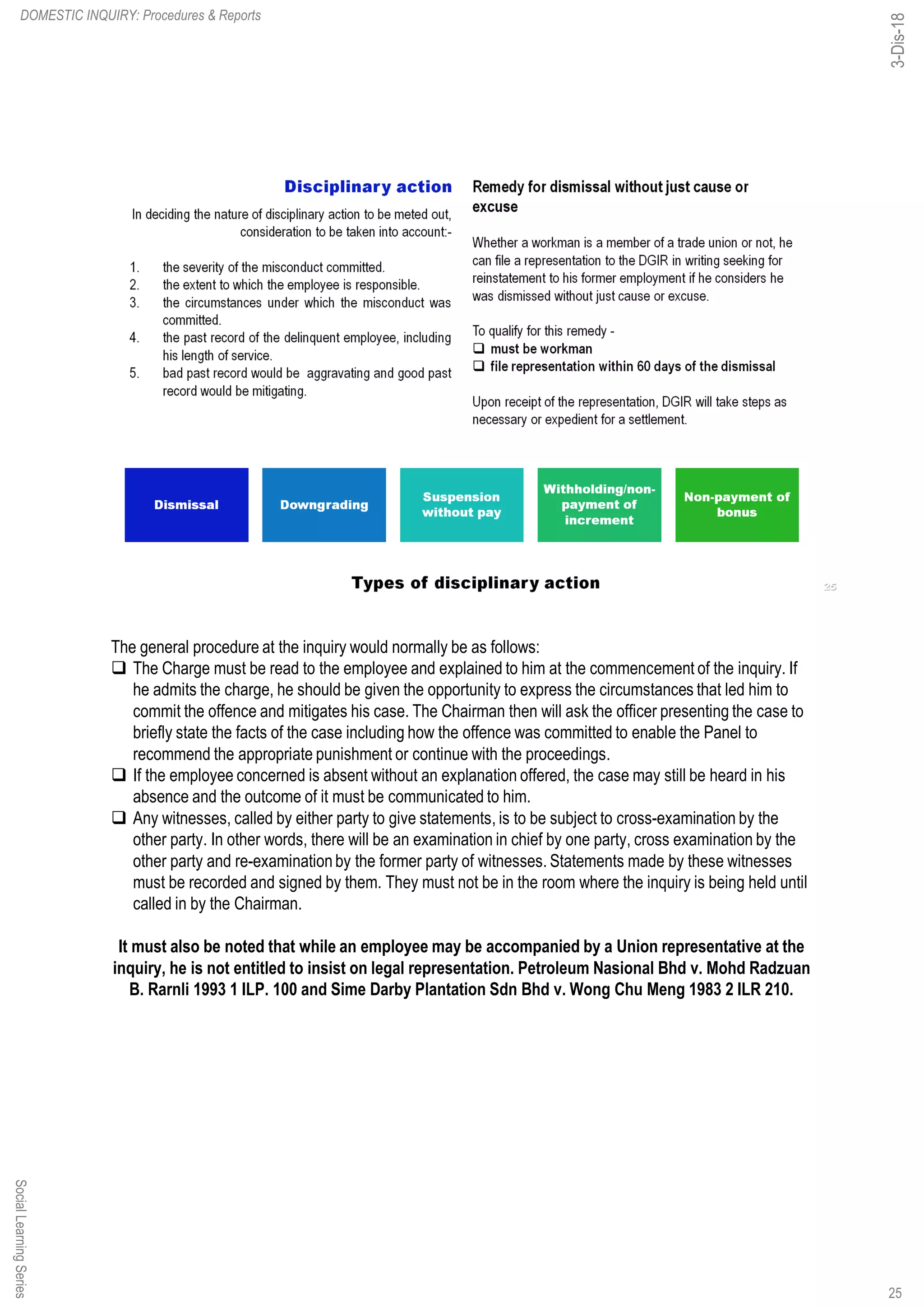 Domestic inquiry procedures & reports 5 dec-18 | PDF