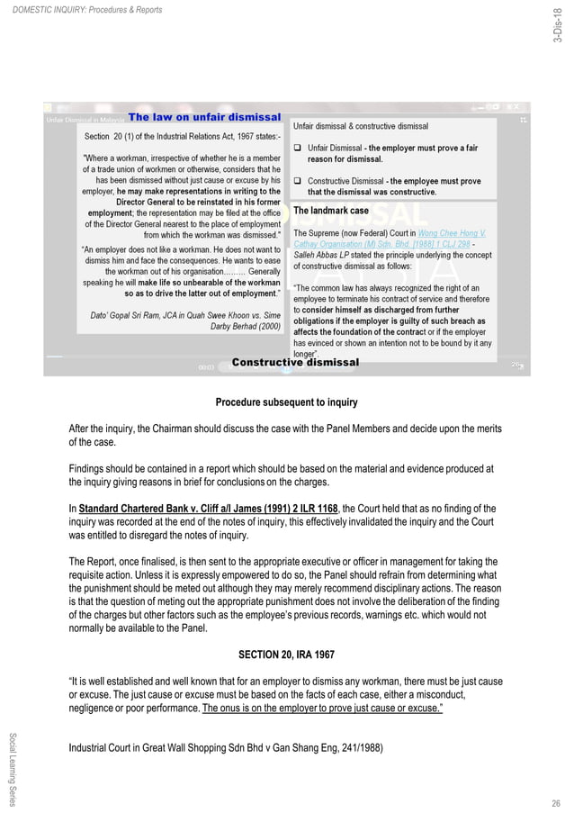 Domestic inquiry procedures & reports 5 dec-18 | PDF